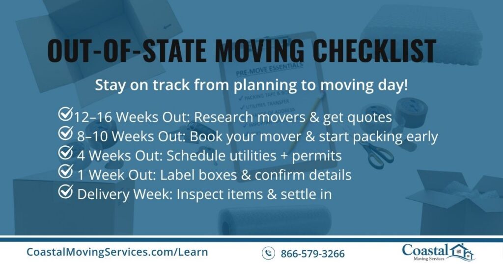 The Ultimate Moving Out of State Checklist - Coastal Moving Services